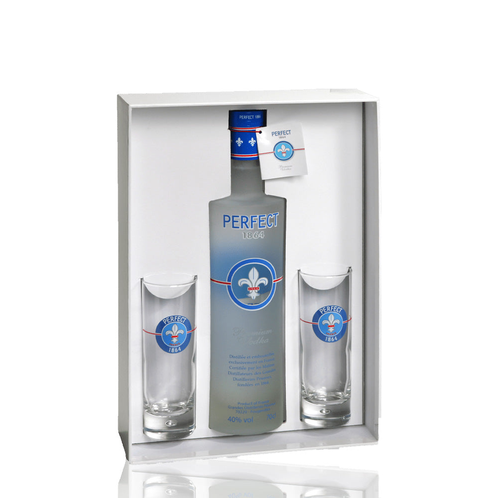 GRANDES DISTILLERIES PEUREUX - PERFECT 1864 Coffret + 2 Verres - 40% ...